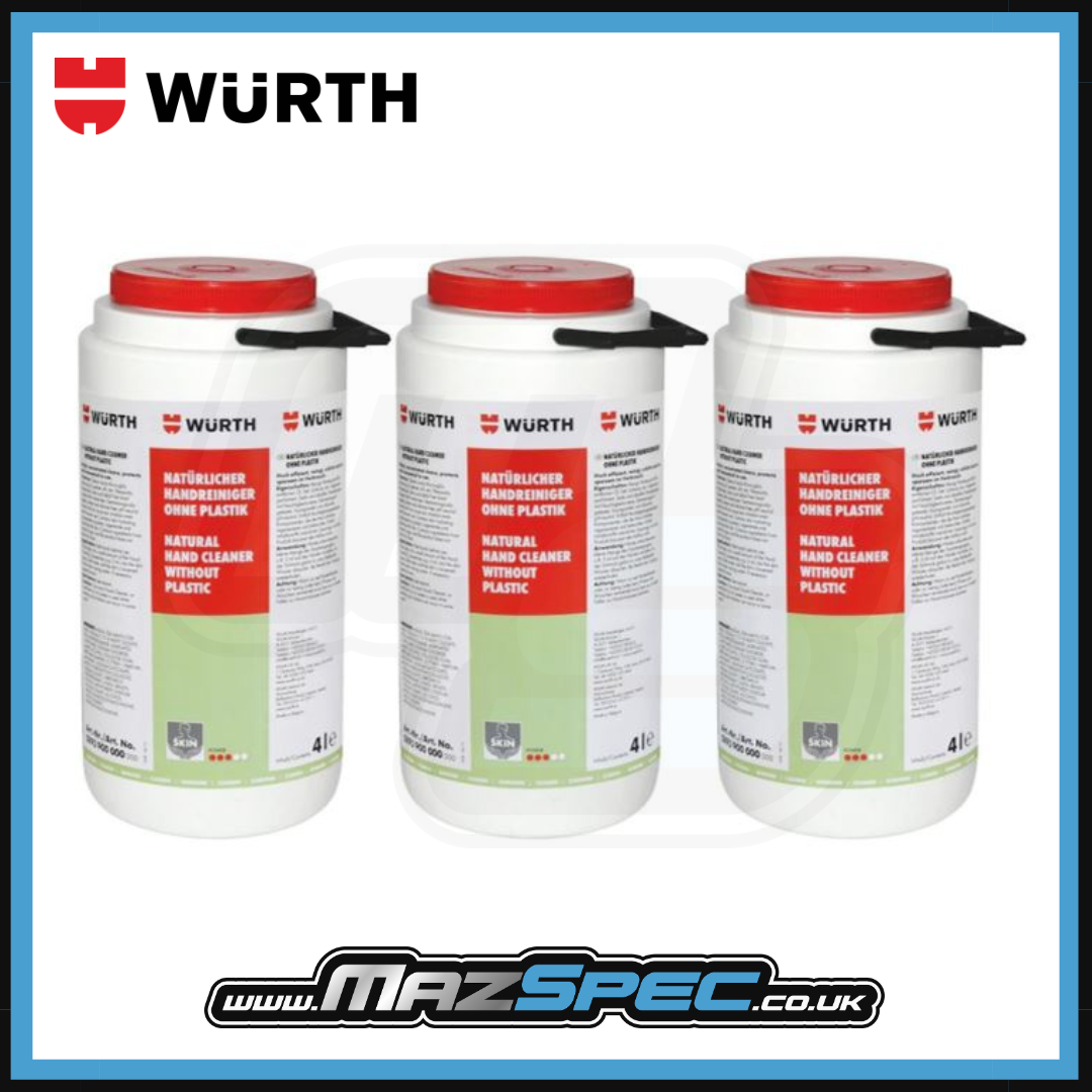 Wurth 4 Litre Heavy Duty Natural Hand Cleaner / Degreaser (Solvent, Si ...