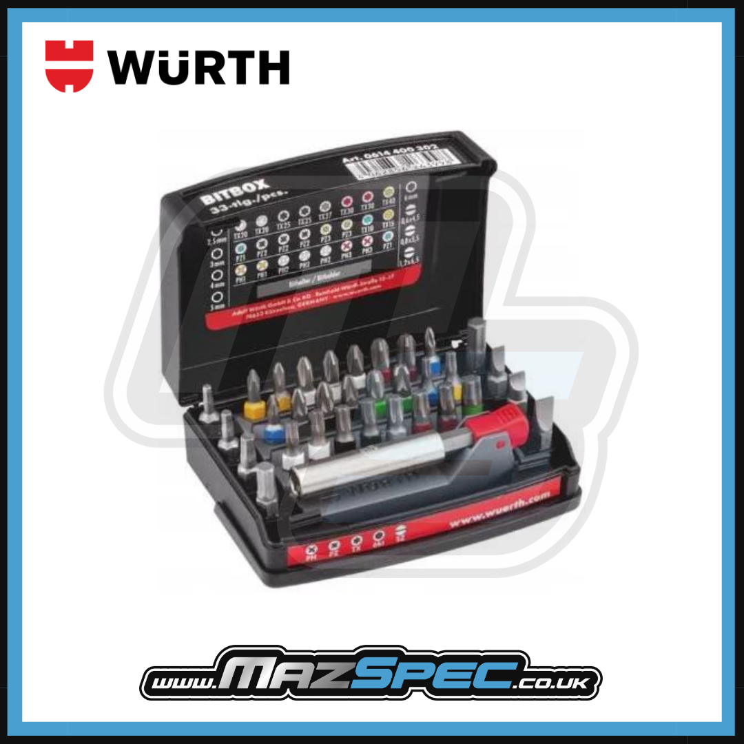 Wurth 33pcs Bit Set With Belt Clip | MazSpec