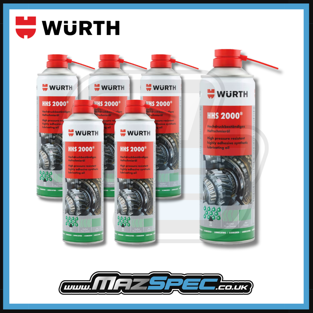 Wurth HHS 2000 Adhesive Synthetic Lubricant Spay Oil • x6 Pack 500ml A ...