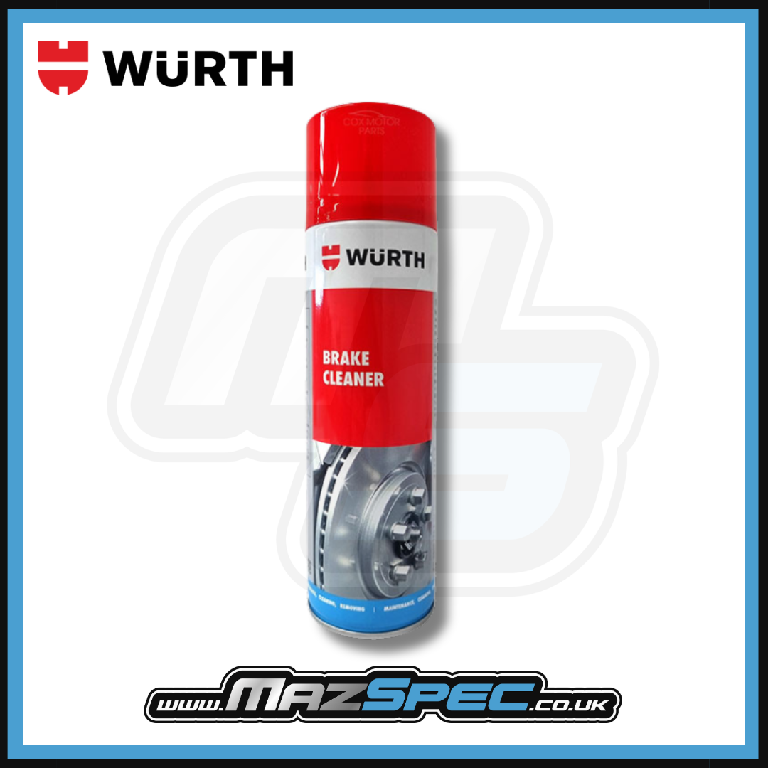 Wurth Brake Cleaner • Removes Dirt, Oil & Grease • x6 Pack 500ml Aeros ...