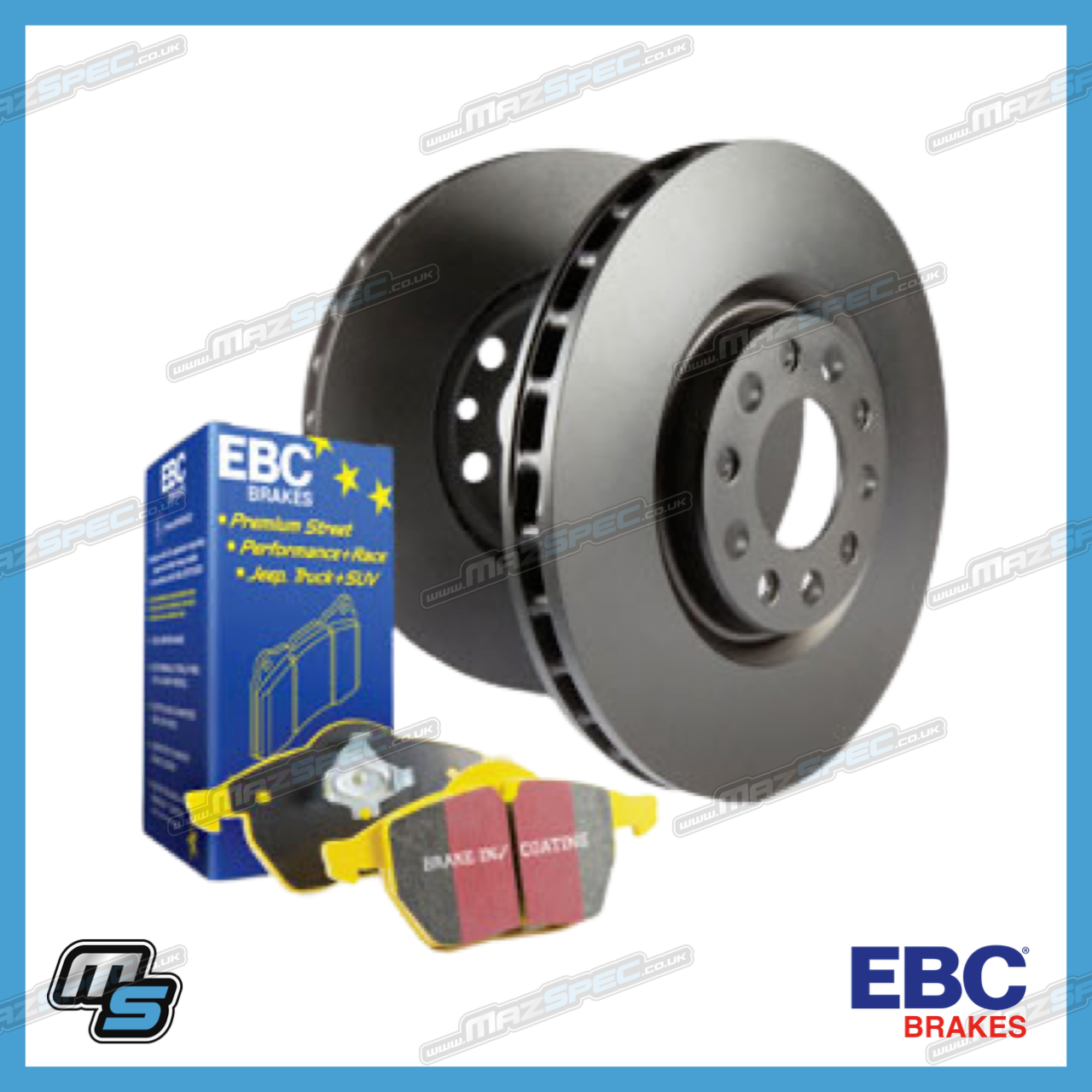 EBC Yellow Stuff Pad & EBC Std Disc Kit - Mazda MX5 MK4 ND/RF 2.0 (15 ...