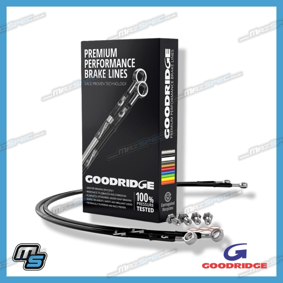 Goodridge Stainless Steel Braided Brake Line Kit - Mazda MX5 MK1 / MK2 ...