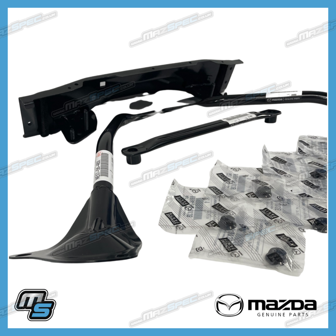 Genuine Sport Front Strut / Chassis Brace & Bolts Kit - Mazda MX5 MK3 ...